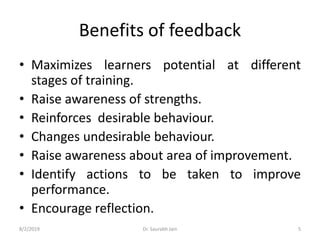 Feedback to medical students | PPTX