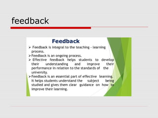 Feedback types of feedback | PPT
