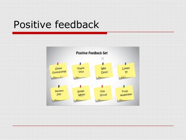 Feedback types of feedback