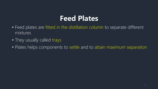 Feed conditions in distillation column with respect to feed plate and ...