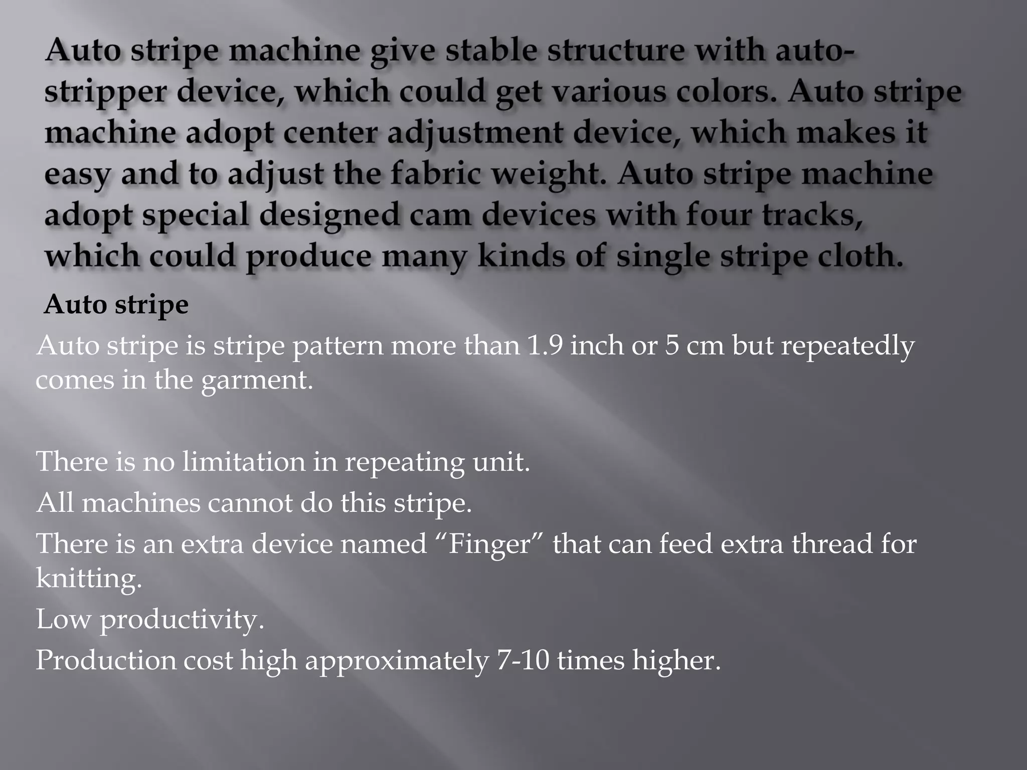 Feeder stripe, Engineering stripe and Auto stripe mechanism | PDF