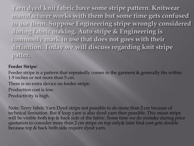 Feeder stripe, Engineering stripe and Auto stripe mechanism | PDF