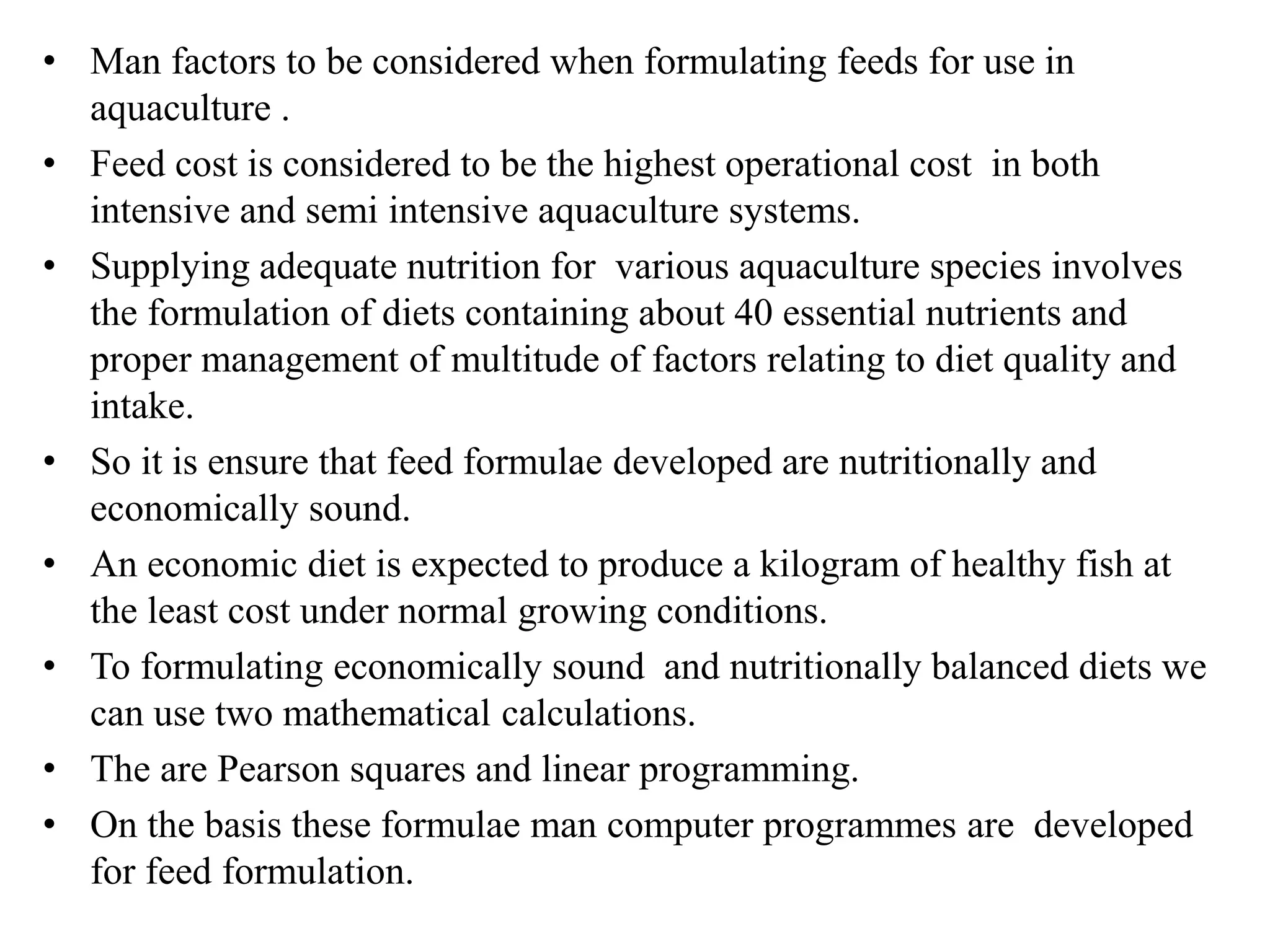Feed formulation | PPTX