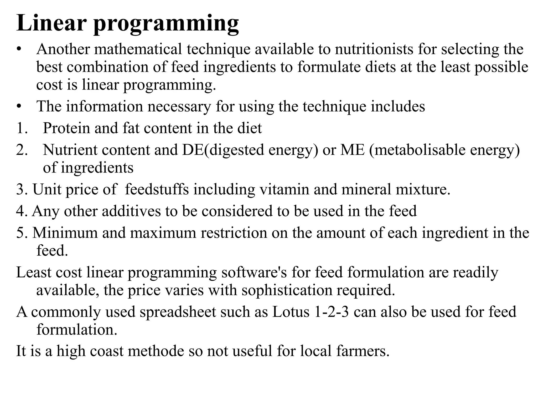 Feed formulation | PPTX