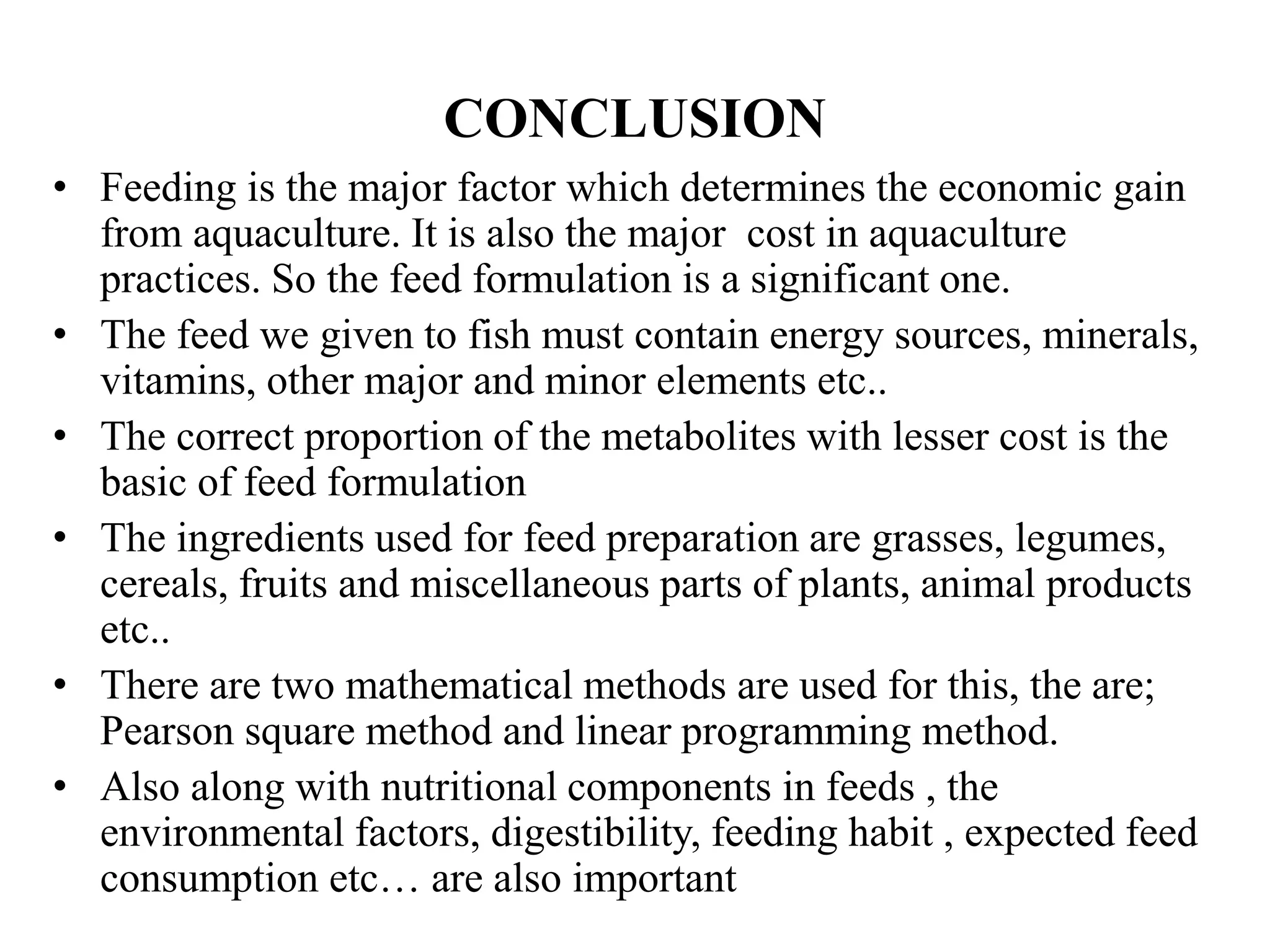 Feed formulation | PPTX