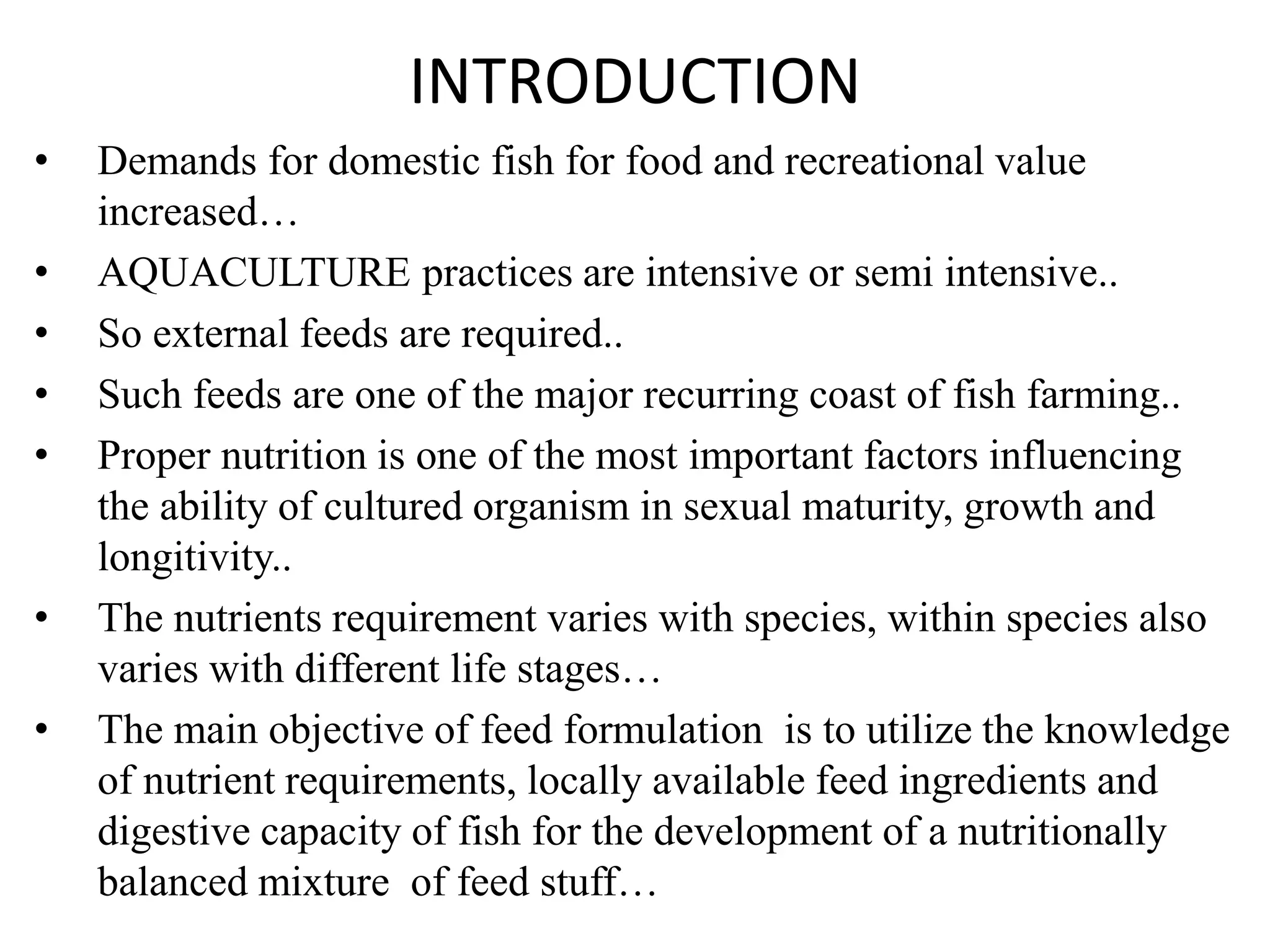 Feed formulation | PPTX