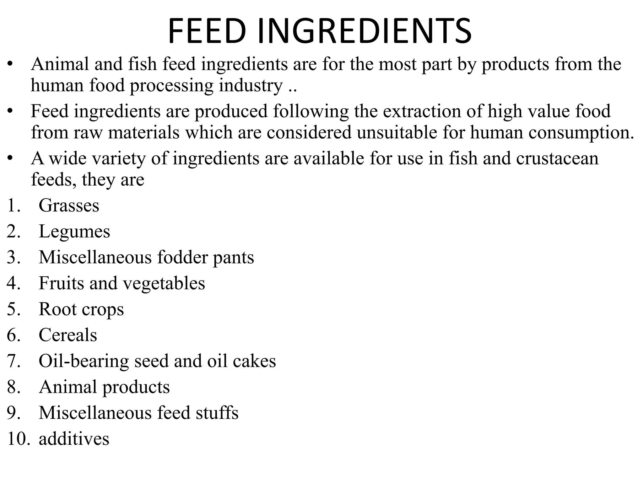 Feed formulation | PPTX