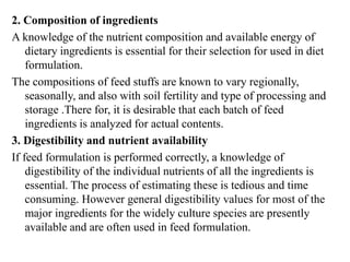 Feed formulation | PPTX