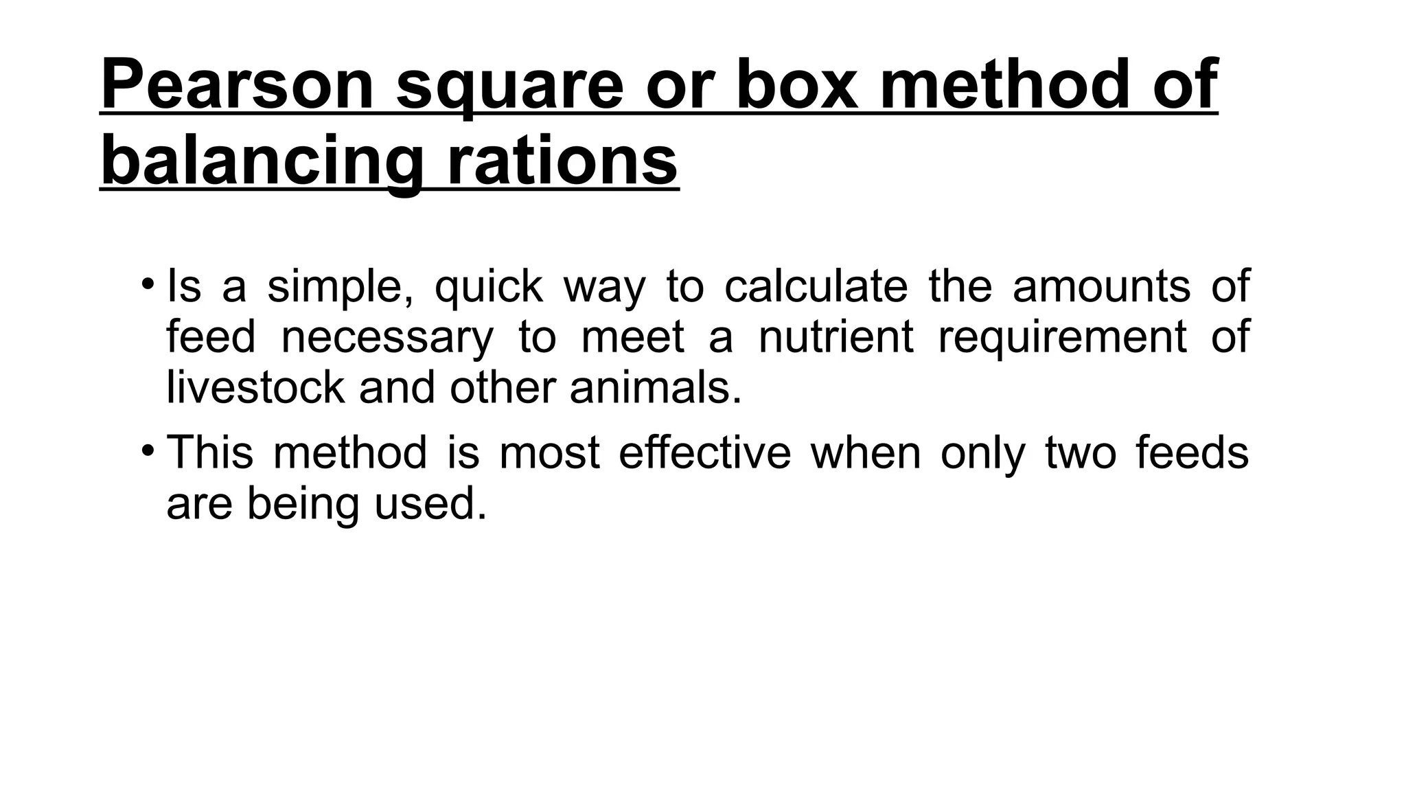 FEED FORMULATION (For Demonstration Purposes) | PPTX