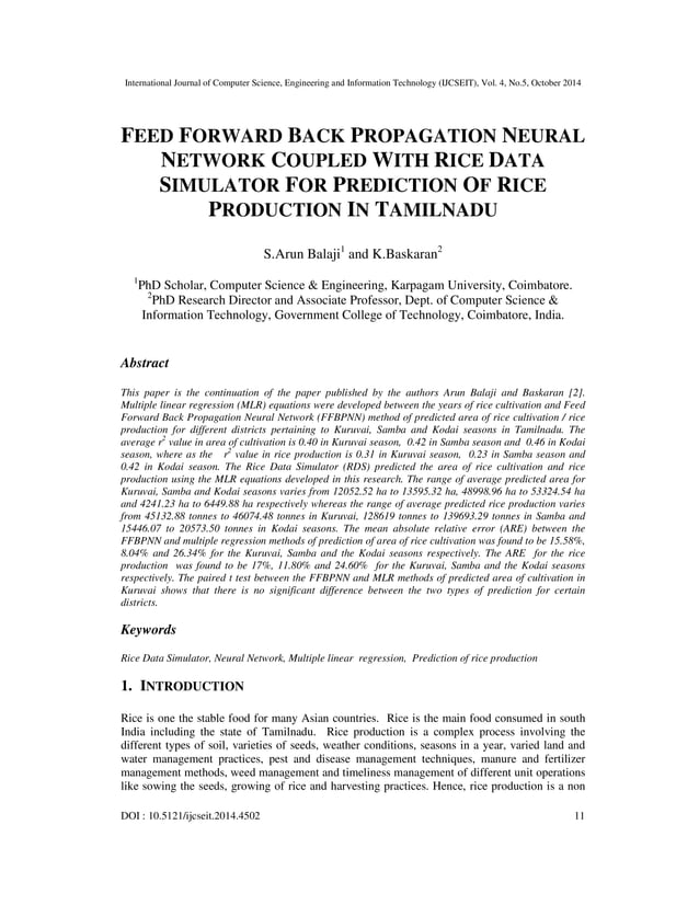 Feed forward back propagation neural | PDF