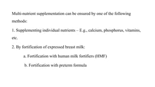 Feeding of Infants- types and growth chart | PPTX