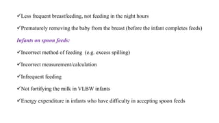 Feeding of Infants- types and growth chart | PPTX