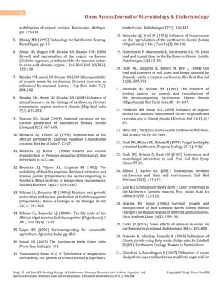 Feeding Biology of Earthworms (Perionyx Excavatus and Eudrilus Eugeniae ...