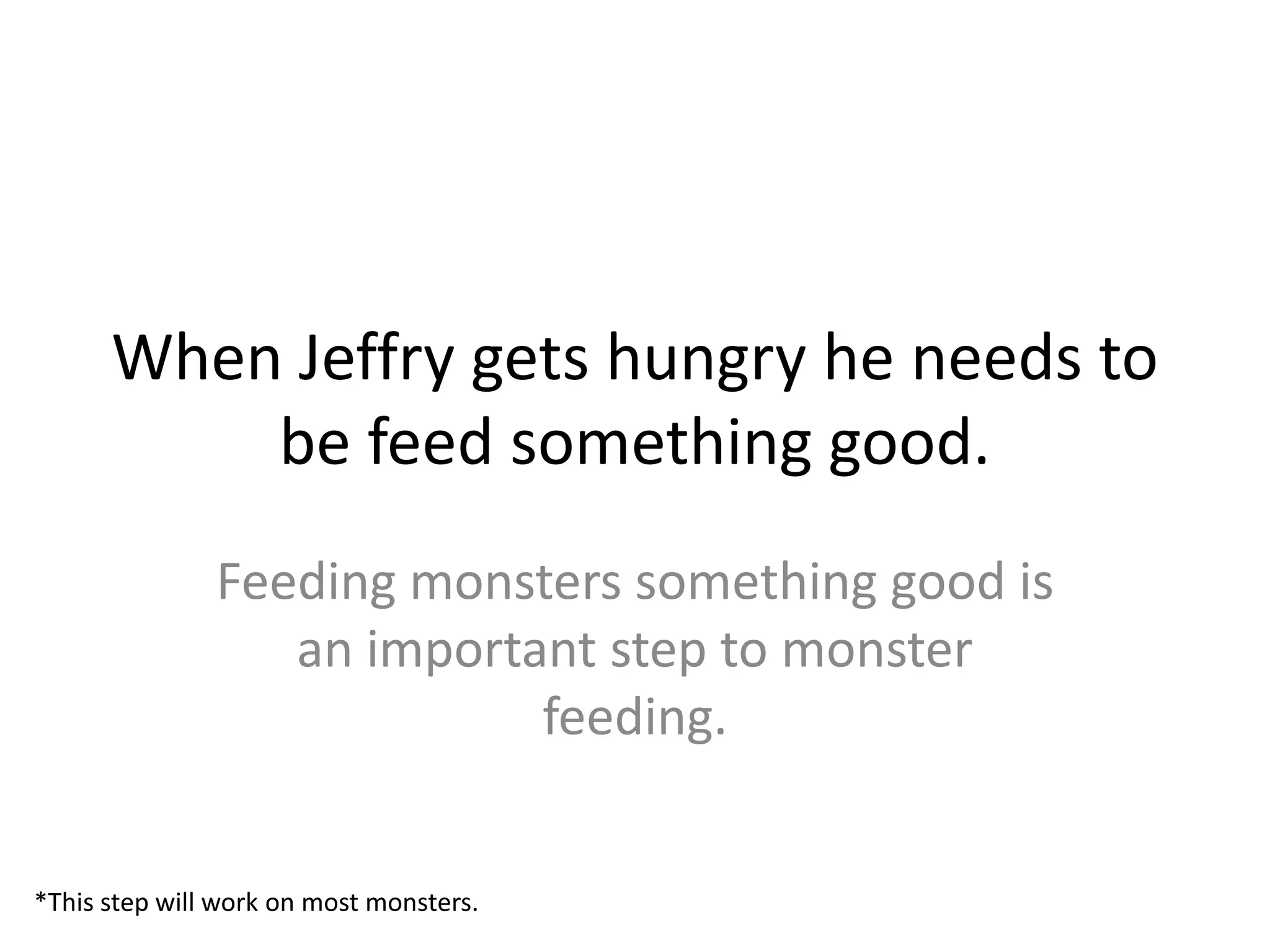Feeding The Monster | PPT