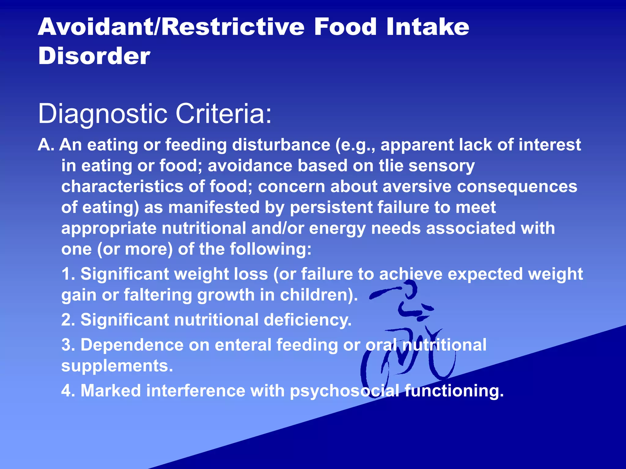 Feeding and eating disorder - dsm V | PPT