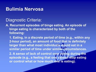 Feeding and eating disorder - dsm V | PPT