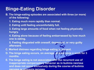 Feeding and eating disorder - dsm V | PPT