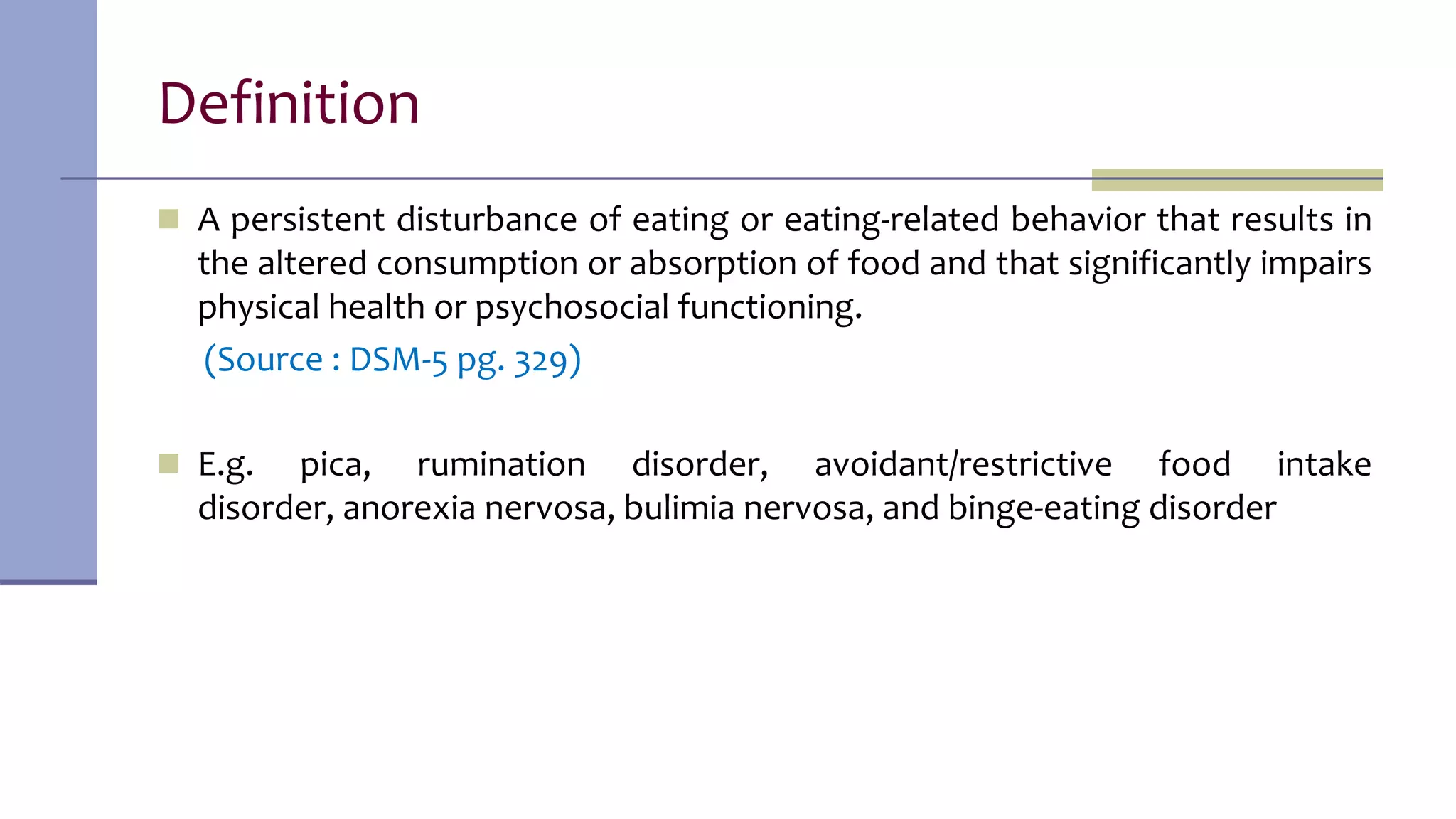 Feeding and eating disorder | PPTX