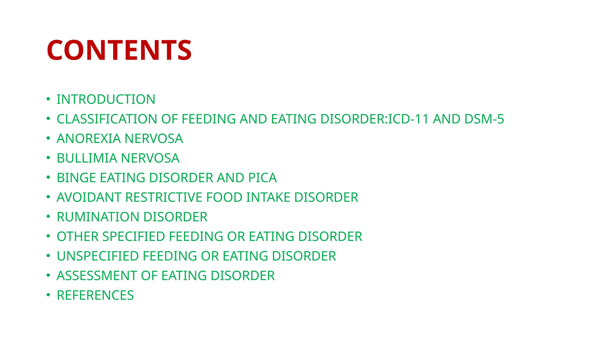 FEEDING AND EATING DISORDER in Psychiatry | PPTX