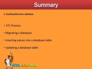 MS SQL SERVER: Feeding Data Into Database | PPTX