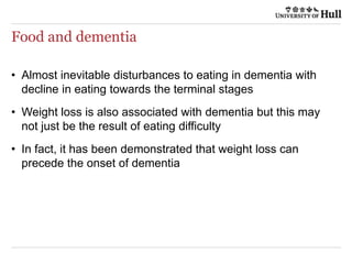 Feeding and nutrition in the older patient with dementia | PPTX