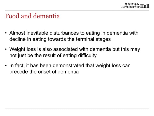 Feeding and nutrition in the older patient with dementia | PPTX