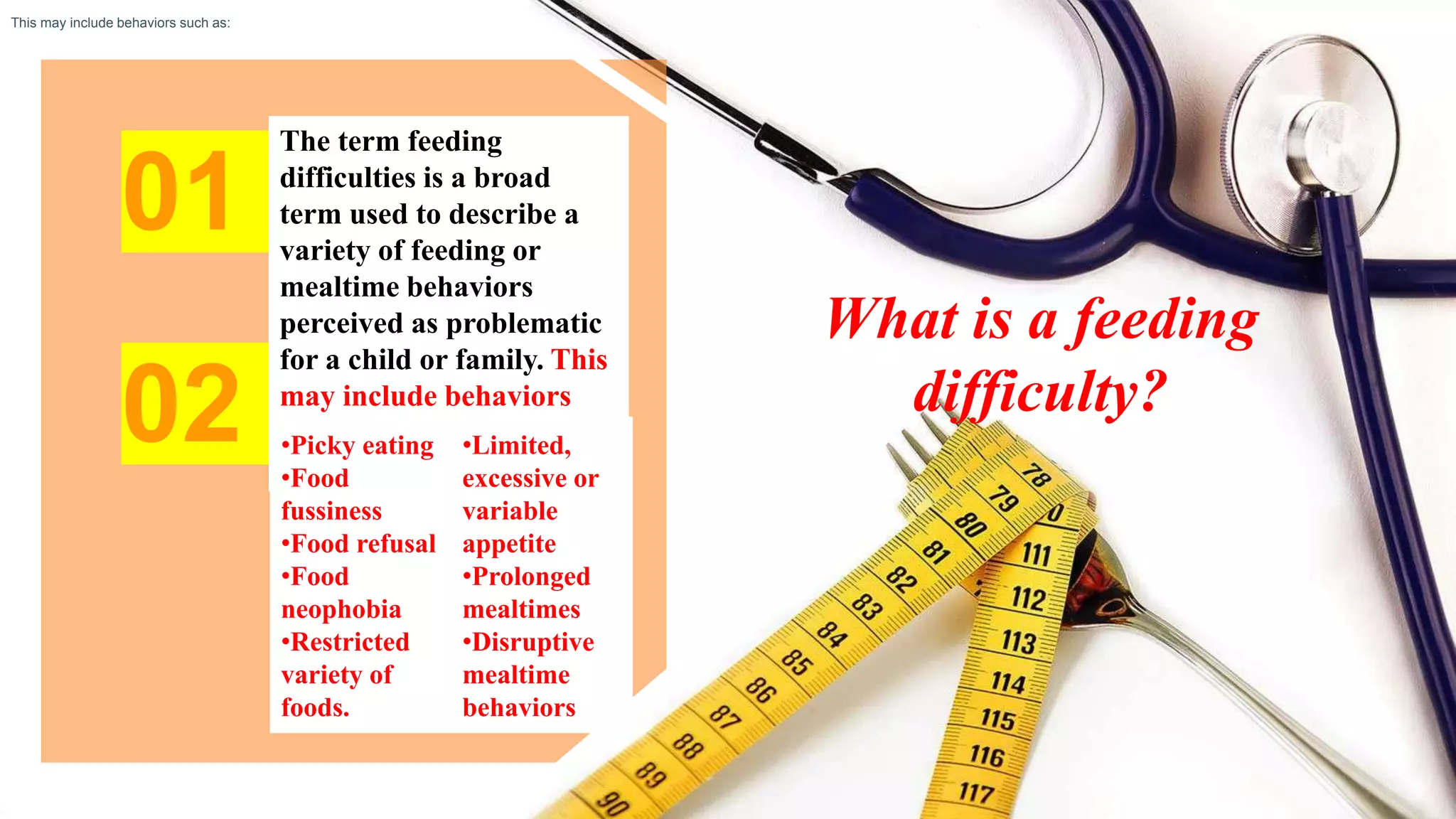 Feeding difficulties in young children | PPTX