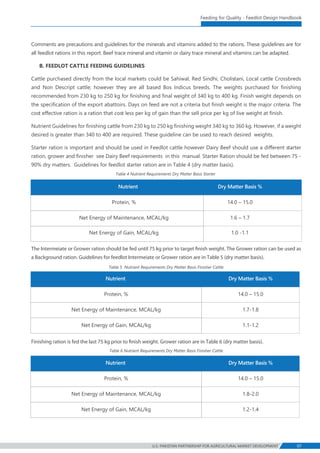 Feeding for quality feedlot handbook for pakistan | PDF