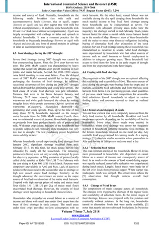 Changing Feeding Routines as a Strategy for Coping with Drought in ...