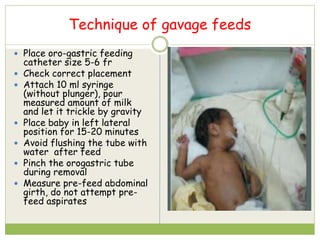 Feeding in the low birth weight infant | PPT
