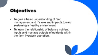 Feeding Management Strategies for Healthy and Productive Livestock | PPTX