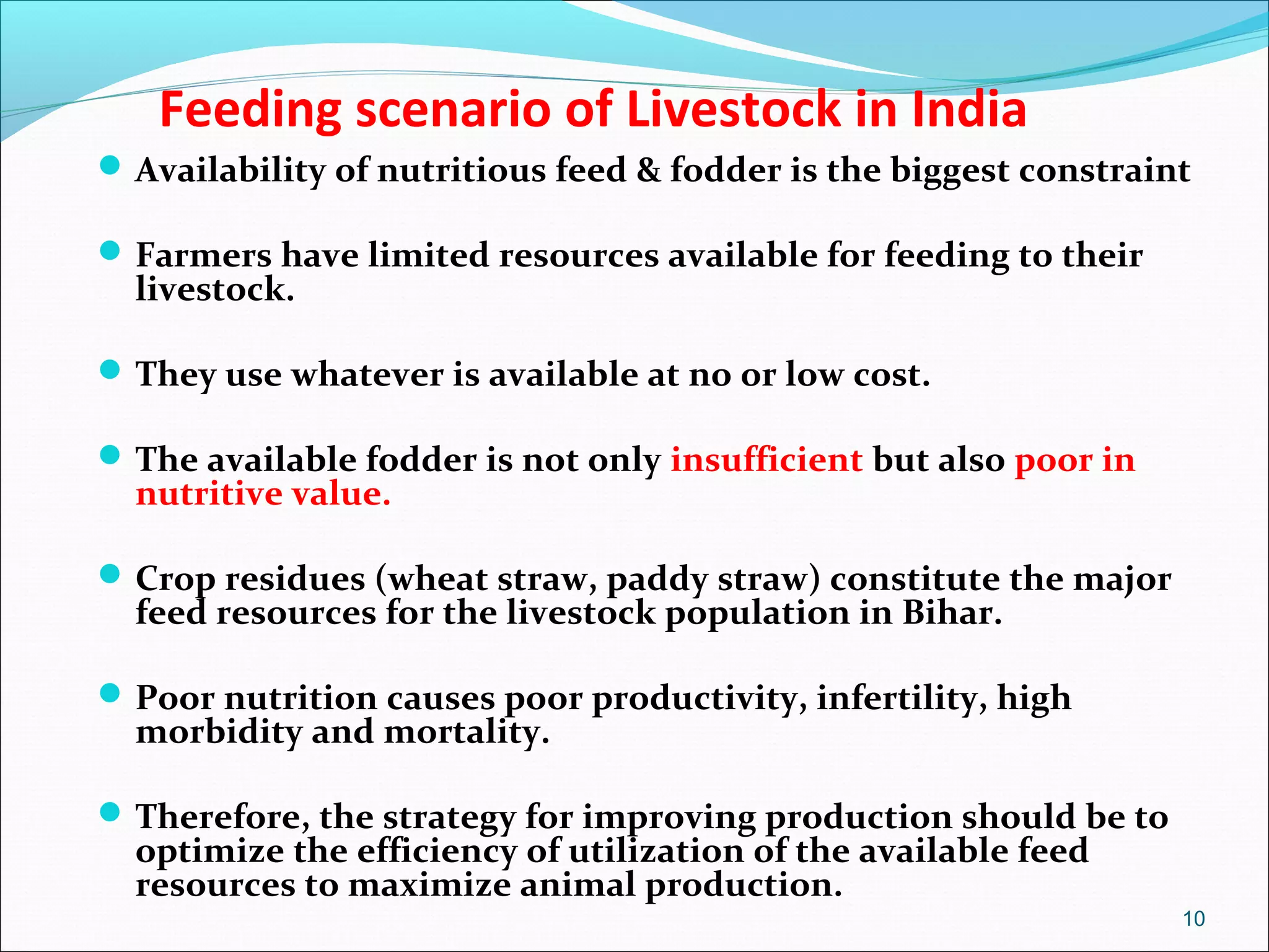 Feeding management of livestock during scarcity | PPT