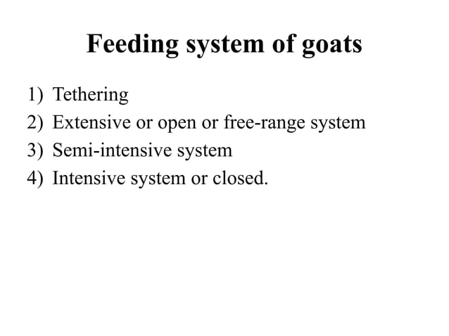 Feeding of goat in the intensive ppt.pptx | Nutrition | Healthy Living