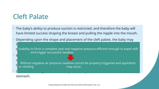 Feeding in Cleft lip,cleft palate and cranio facial abnormalities | PPTX