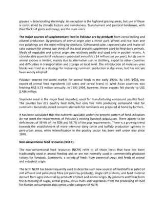 Feed ingredients in pakistan | PDF