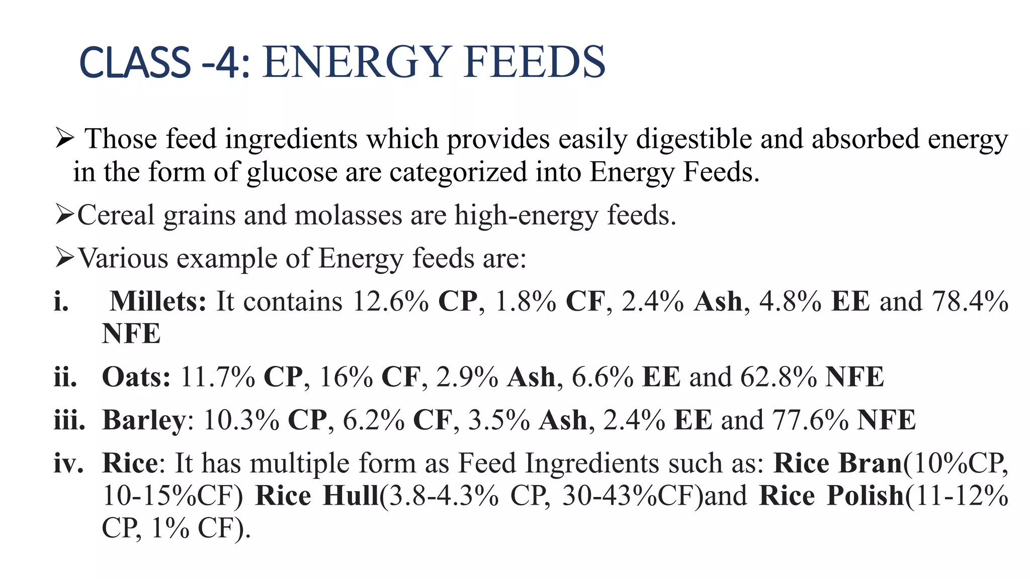 Feed ingredients used for animal feed (ruminants) | PPTX