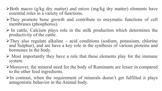 Feed ingredients used for animal feed (ruminants) | PPTX