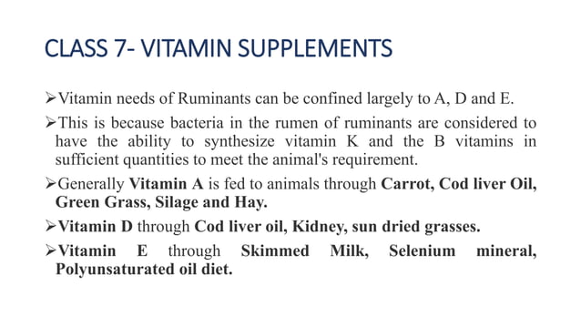 Feed ingredients used for animal feed (ruminants) | PPTX