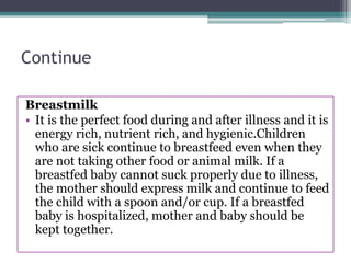 Feeding sick child | PPTX