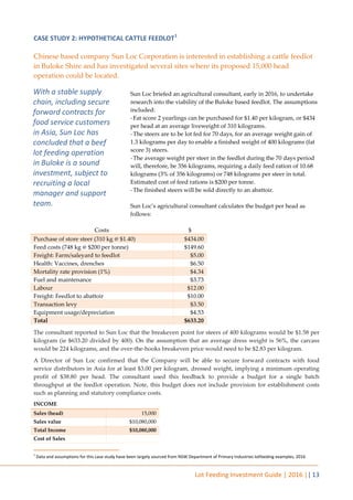 Feed lot investment guide | PDF