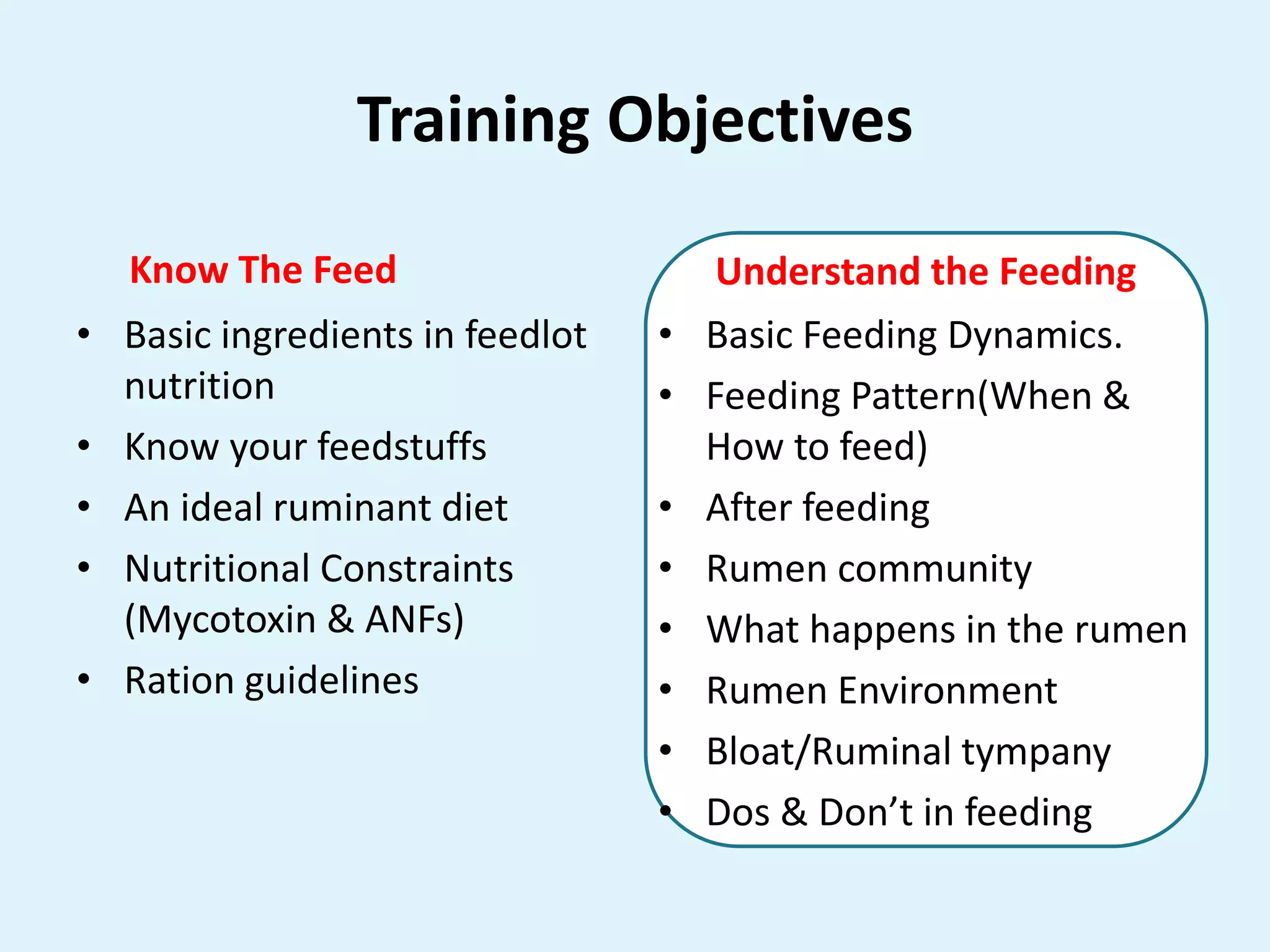 Feedlot nutrition (feeds and feeding) | PPTX