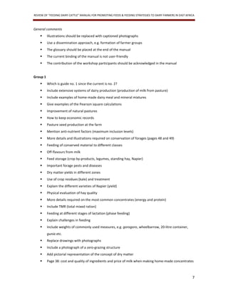 Feed Manual Review Workshop Report | PDF