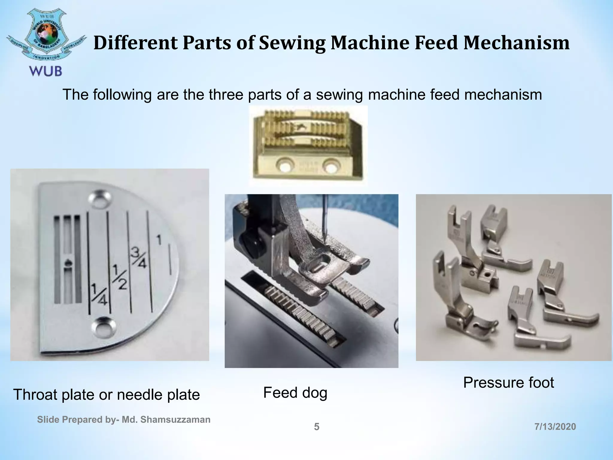 Feed mechanism of sewing Machine | PPTX