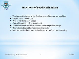 Feed mechanism of sewing Machine | PPTX