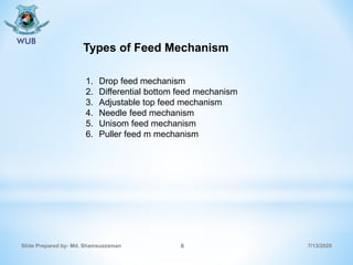 Feed mechanism of sewing Machine | PPTX