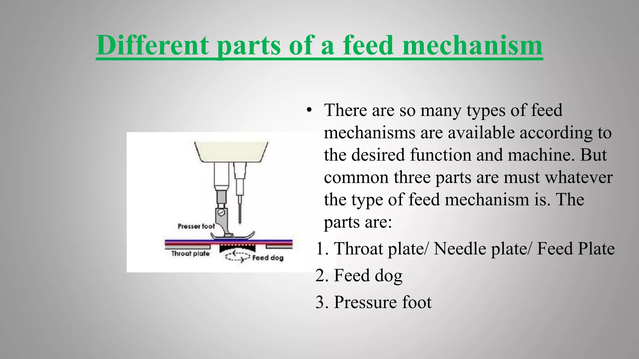 Feed mechanism | PPTX