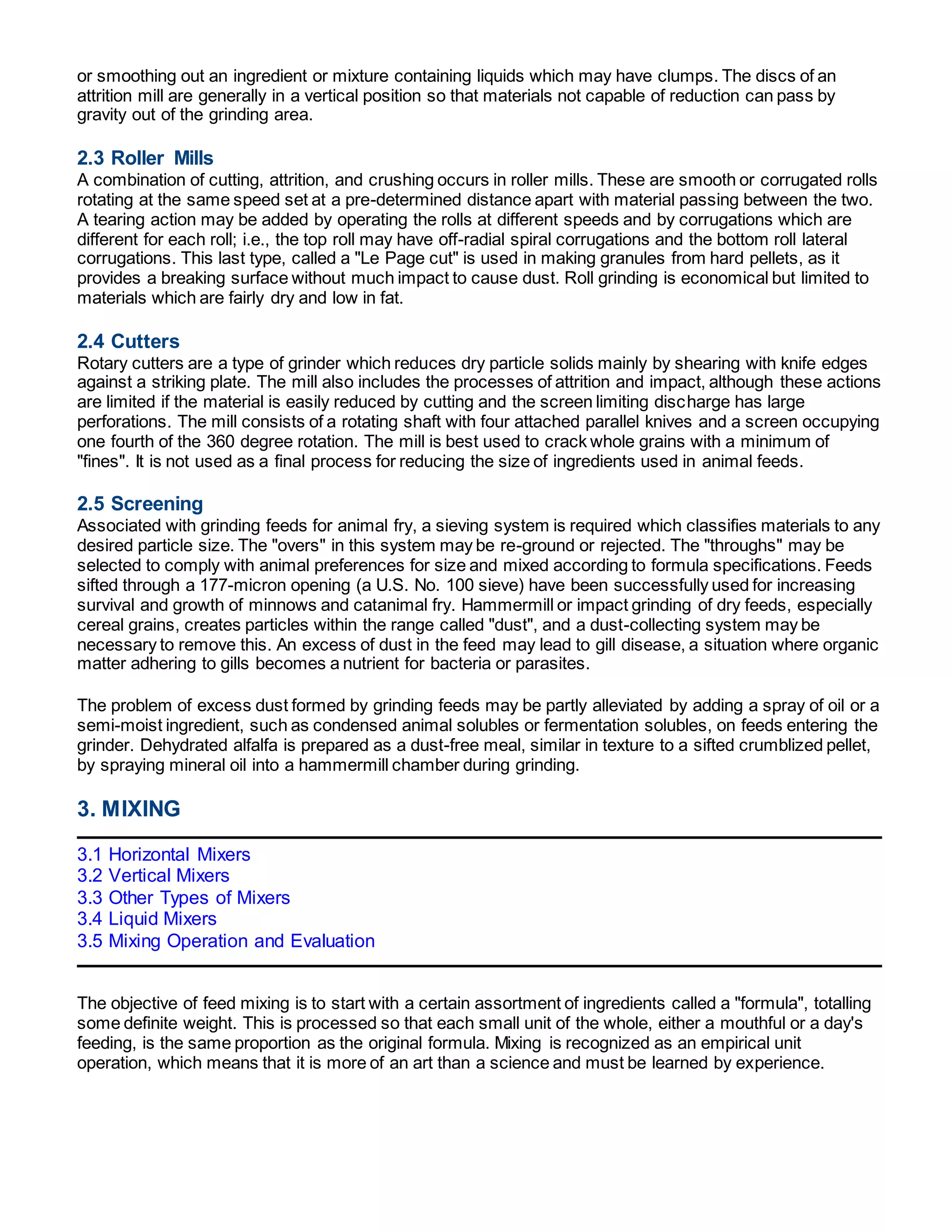 Feed milling processes | DOCX