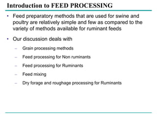 Feed processing methods | PDF