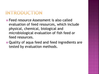FEED RESOURCE ASSESSMENT | PPTX