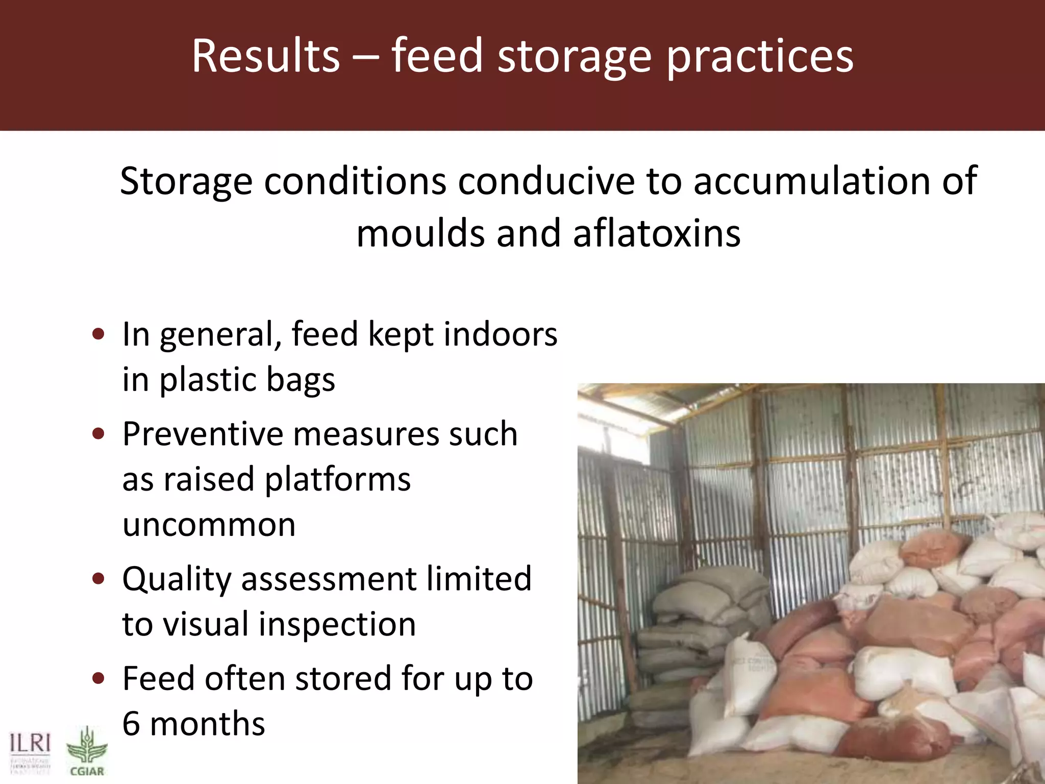 Feed storage practices and aflatoxin contamination of dairy feeds in ...